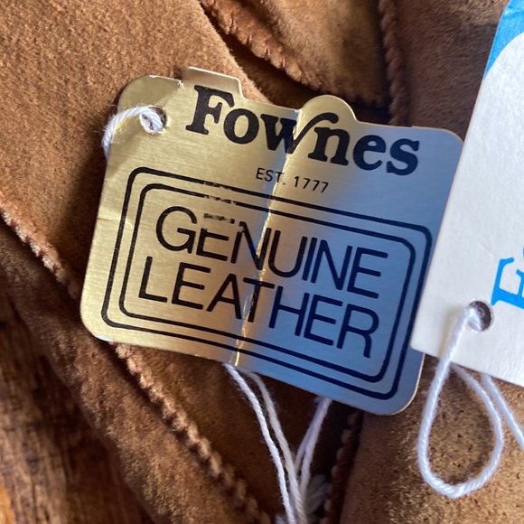 Fownes | Accessories | Fownes Sherpa Lined Leather Gloves Medium New ...